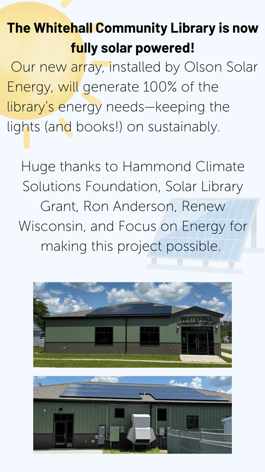Whitehall Public Library – Whitehall, WI – Promoting Curiosity ...